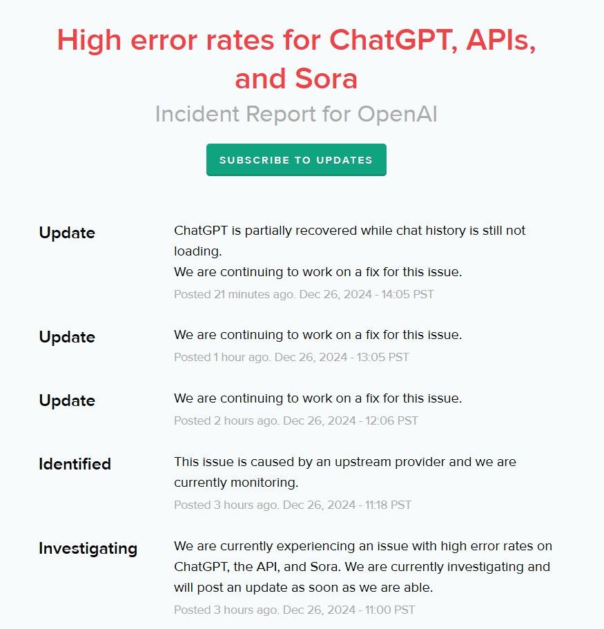 ChatGPT experienced its second outage this month, and OpenAI stated that the issue originated ...